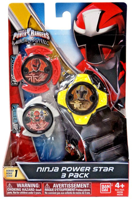 Power Rangers Ninja Steel Series 1 Red, White Yellow Ninja Power Stars ...