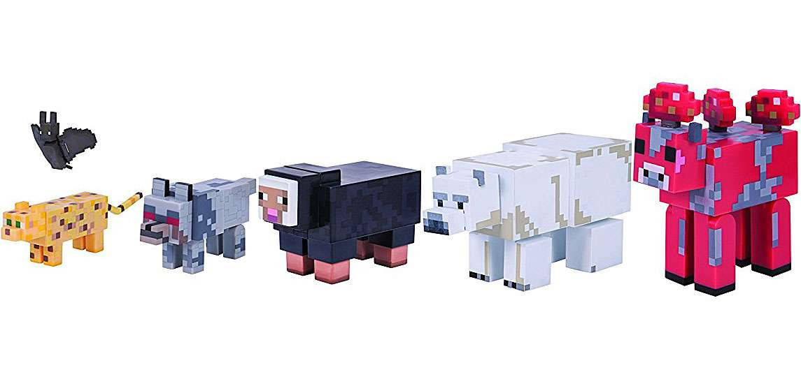 Minecraft Wild Animal Mini Figure 6-Pack Jazwares - ToyWiz