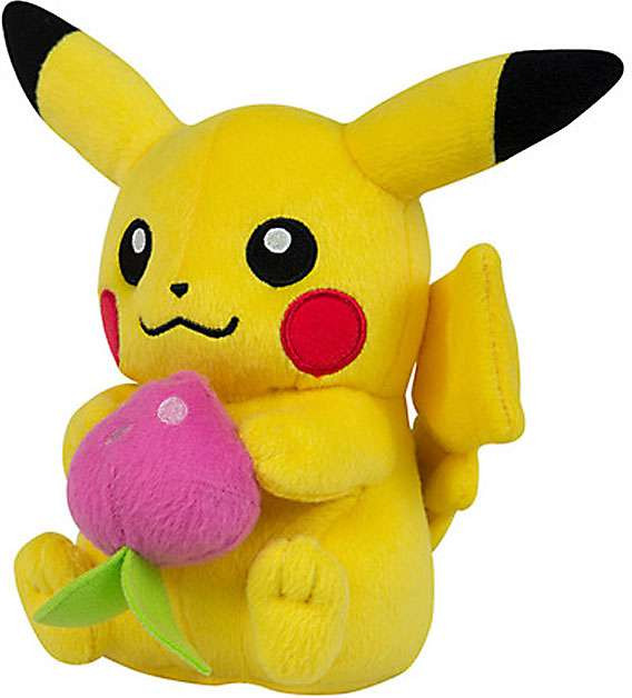 Pokemon Pikachu with Pecha Berry 8 Plush Tomy - ToyWiz