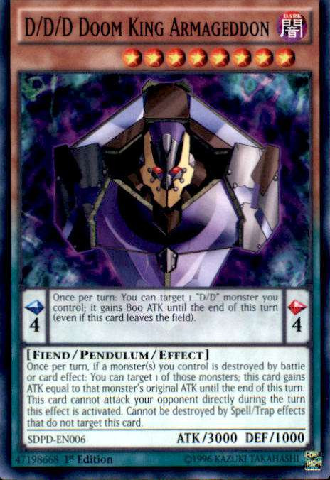 YuGiOh Pendulum Domination Structure Deck Single Card Common DDD Doom ...