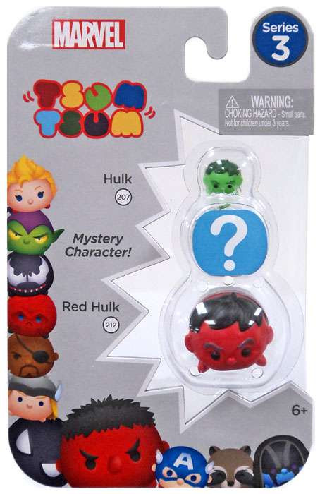 Marvel Tsum Tsum Series 3 Hulk Red Hulk 1 Minifigure 3-Pack 207 212 ...