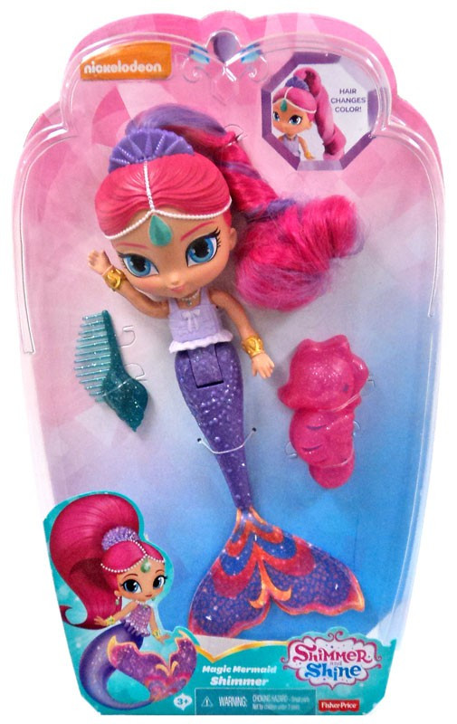 Fisher Price Shimmer Shine Magic Mermaid Shimmer 9 Basic Doll Hair ...