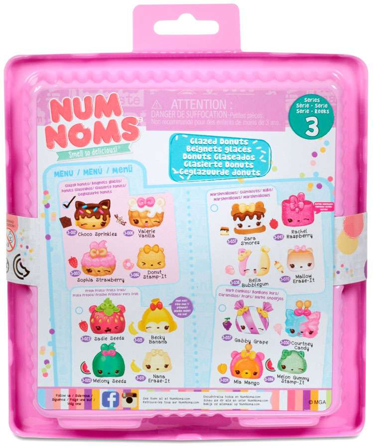 Num Noms Series 3 Glazed Donuts Starter 4-Pack MGA Entertainment - ToyWiz