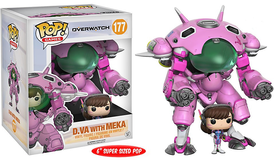 Funko Overwatch POP Games D.Va with Meka 6 Vinyl Figure 177 Super-Sized - ToyWiz