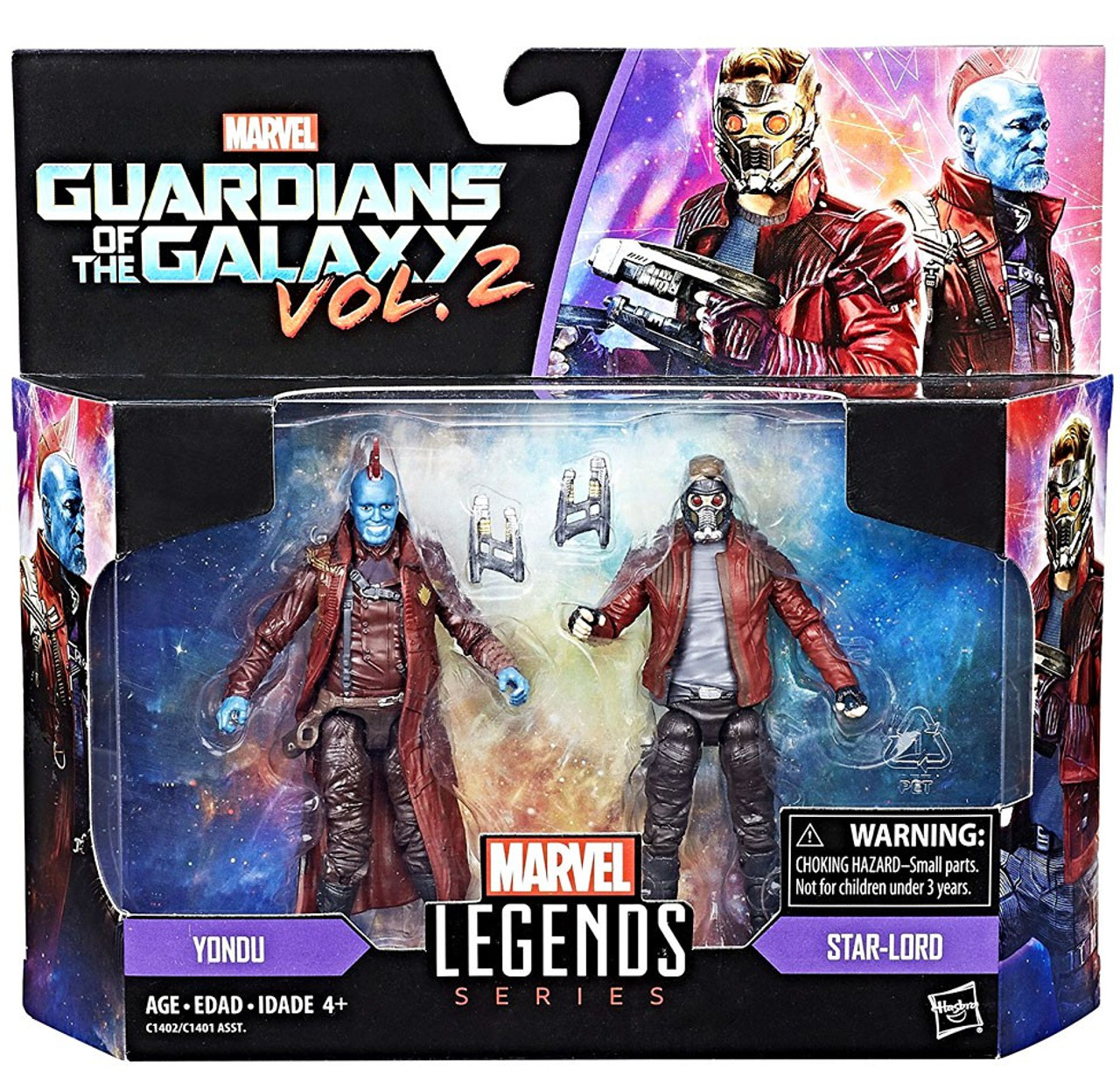 Marvel Guardians Of The Galaxy Vol 2 Marvel Legends Star Lord Yondu 375 Action Figure 2 Pack