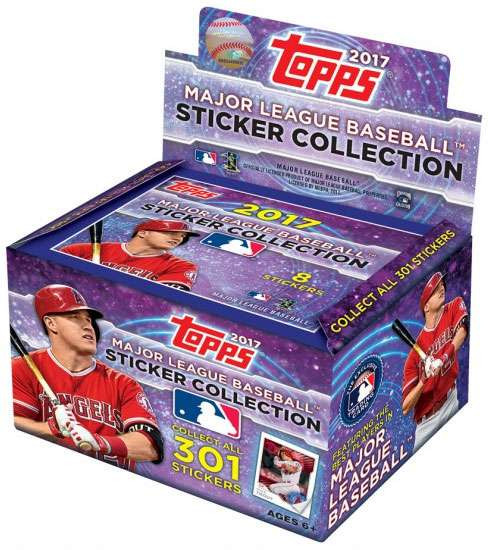 MLB Topps 2017 Baseball Sticker Collection Box 50 Packs - ToyWiz