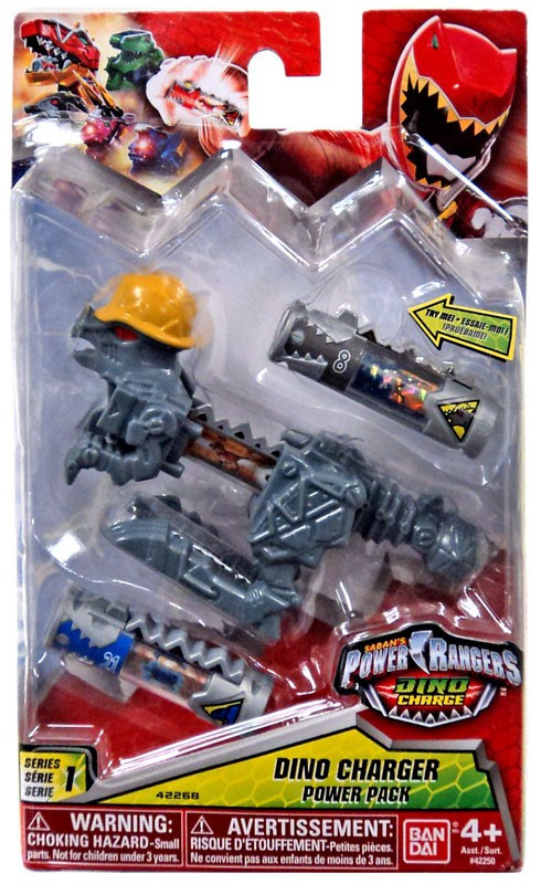 Power Rangers Dino Super Charge Series 1 Grey Dino Charger Power Pack ...