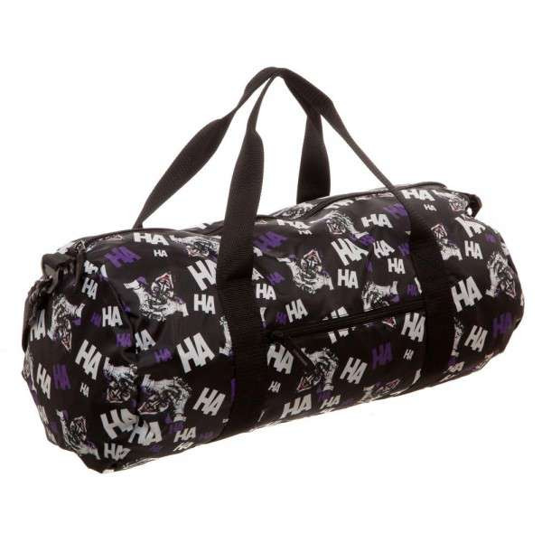 DC Batman Joker Packable Duffle Bag Apparel Bioworld - ToyWiz