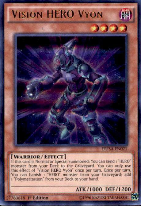 YuGiOh Duelist Saga Single Card Ultra Rare Vision HERO Vyon DUSA-EN021 ...