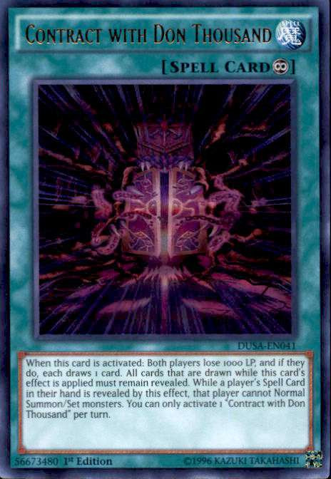 YuGiOh Duelist Saga Single Card Ultra Rare Contract with Don Thousand ...