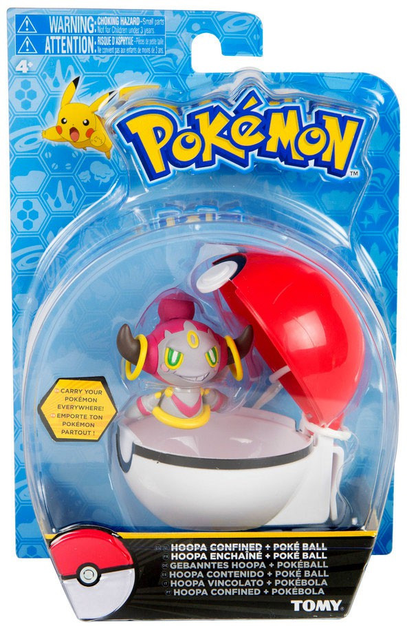 Pokemon Clip n Carry Pokeball Hoopa Confined Poke Ball Figure Set Tomy ...