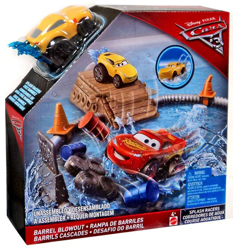 Disney Pixar Cars Cars 3 Splash Racers Barrel Blowout Bath Splashers ...