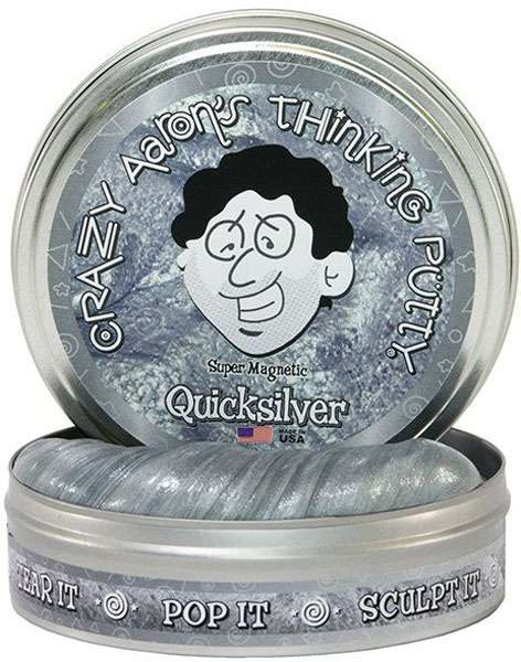 Crazy Aarons Thinking Putty Magnetics Quick Silver 4 - ToyWiz