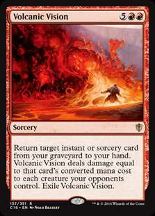 Magic The Gathering 2016 Commander Single Card Rare Volcanic Vision 137 ...