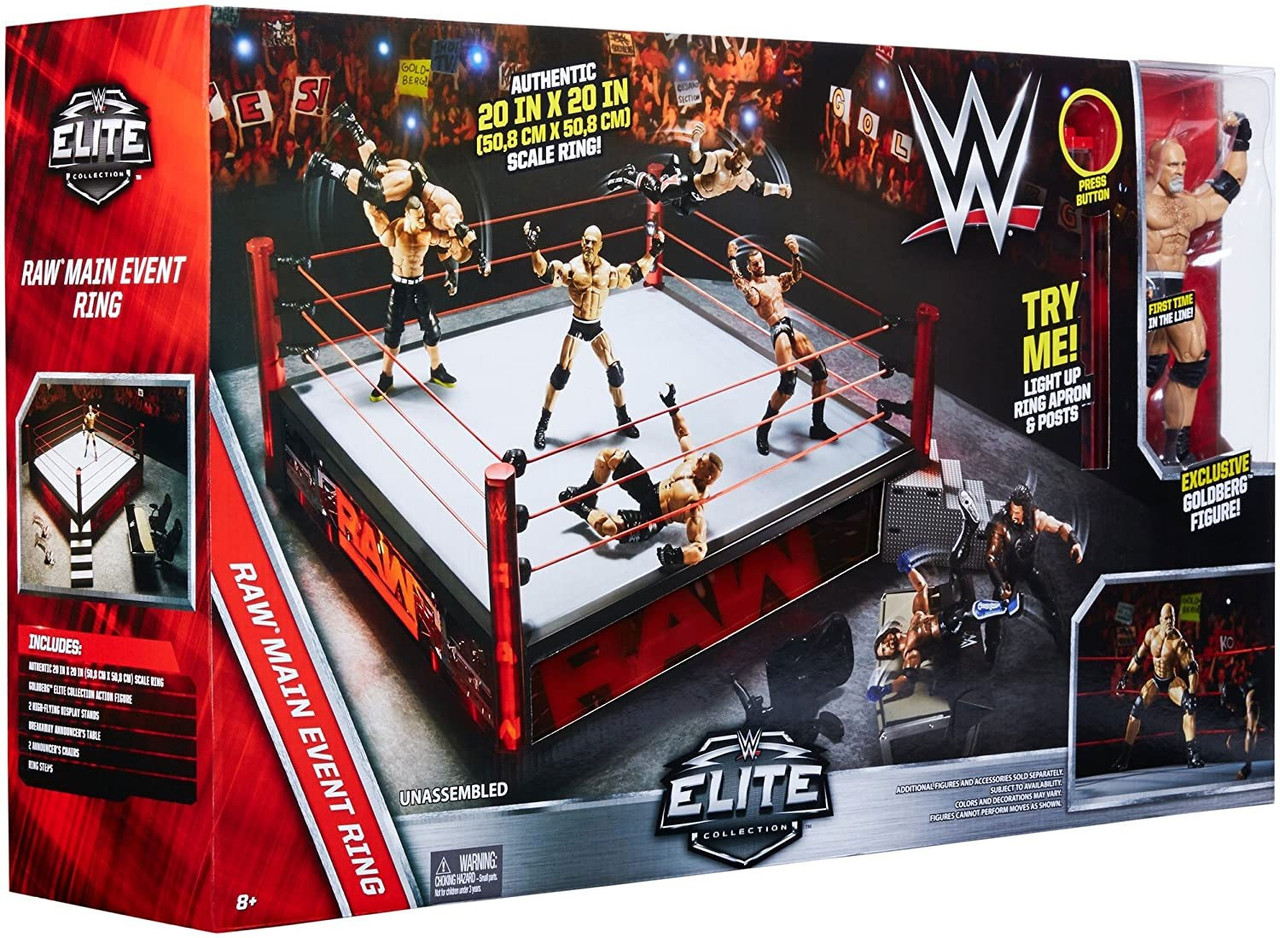 WWE Wrestling Raw Main Event Elite Scale Ring Goldberg Action Figure ... WWE Wrestling Raw Main Event Elite Scale Ring Goldberg Action Figure ...