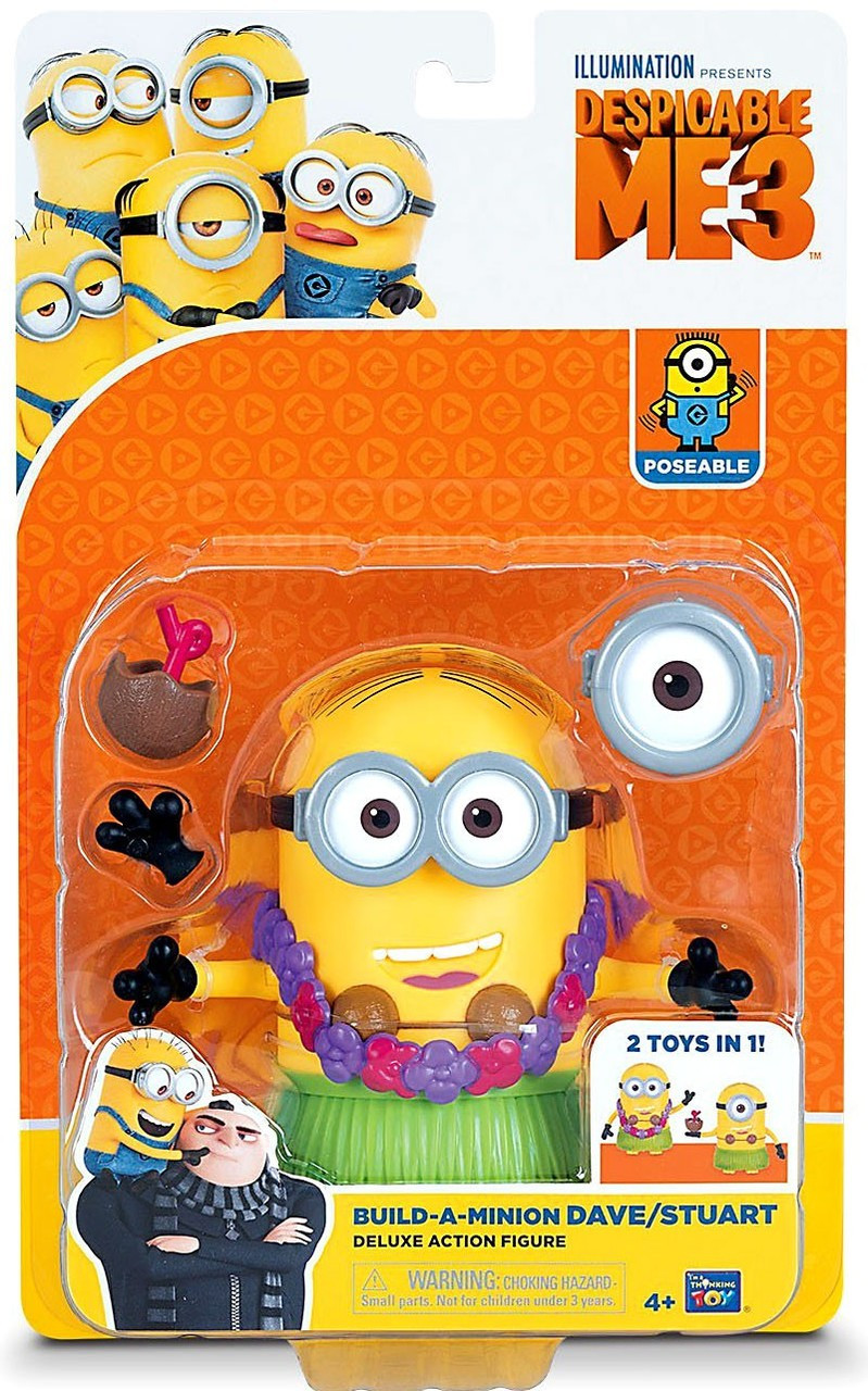 Despicable Me 3 Build-a-Minion Dave Stuart 5 Deluxe Action Figure Think ...
