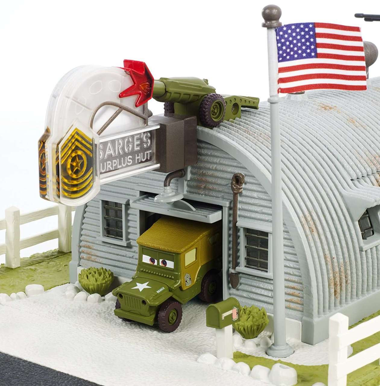 Disney Pixar Cars Precision Series Sarges Surplus Hut 155 Playset ...