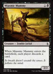 Magic The Gathering Amonkhet Single Card Common Miasmic Mummy 100 FOIL ...