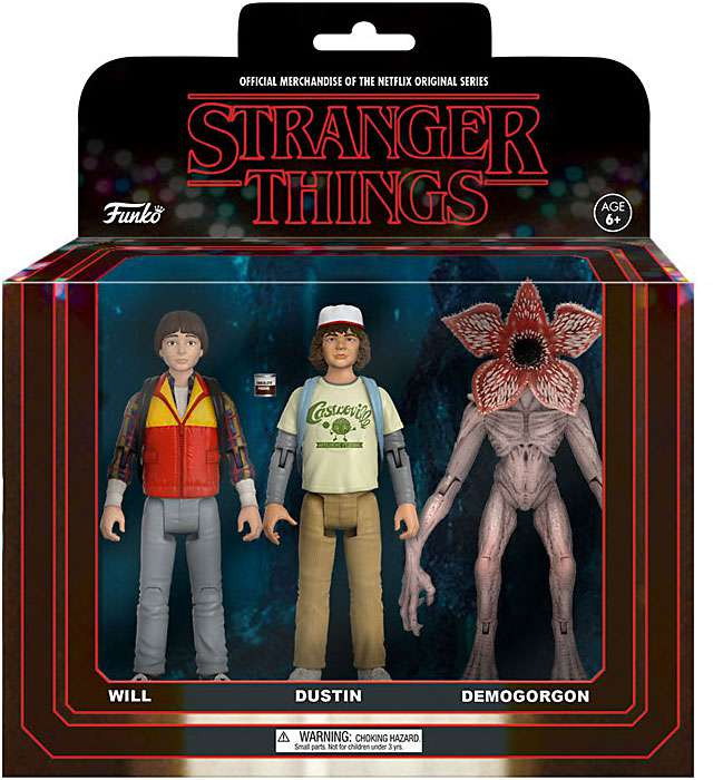 Funko Stranger Things Will, Dustin Demogorgon 3.75 Action Figure 3-Pack ...