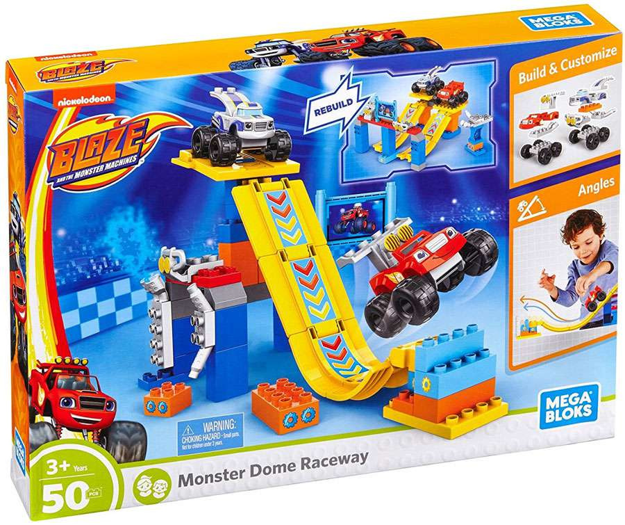Mega Bloks Blaze the Monster Machines Monster Dome Raceway Set DXF25 ...