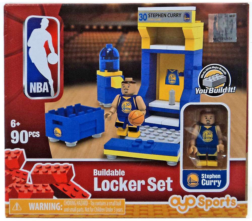 NBA Golden State Warriors Stephen Curry Buildable Locker Set OYO - ToyWiz