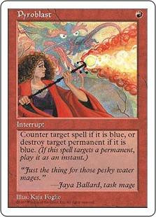 Magic The Gathering 5th Edition Single Card Uncommon Pyroblast - ToyWiz