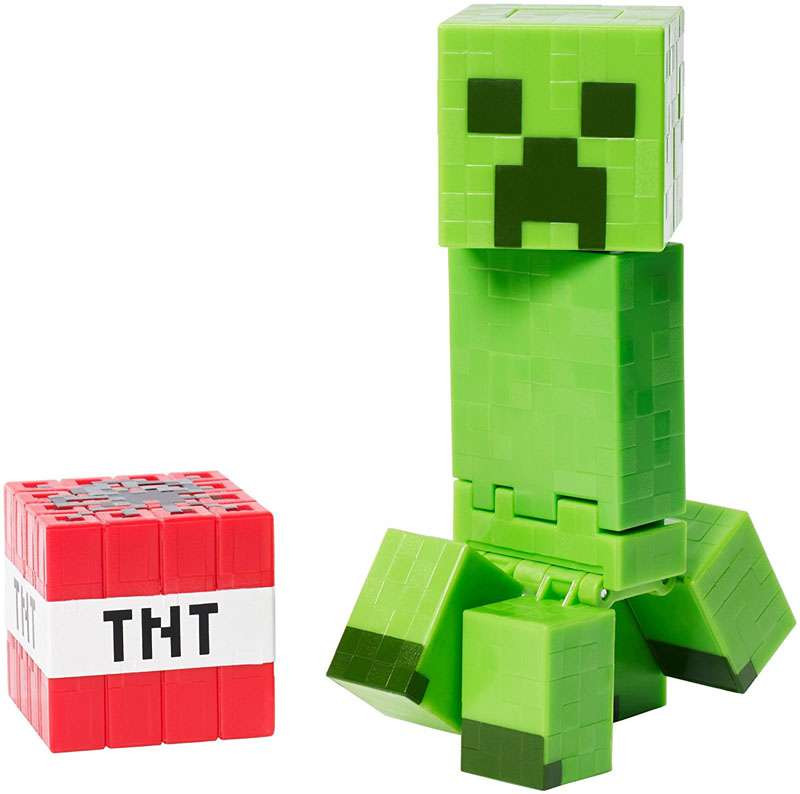 Minecraft Survival Mode Exploding Creeper 5 Action Figure TNT Mattel ...