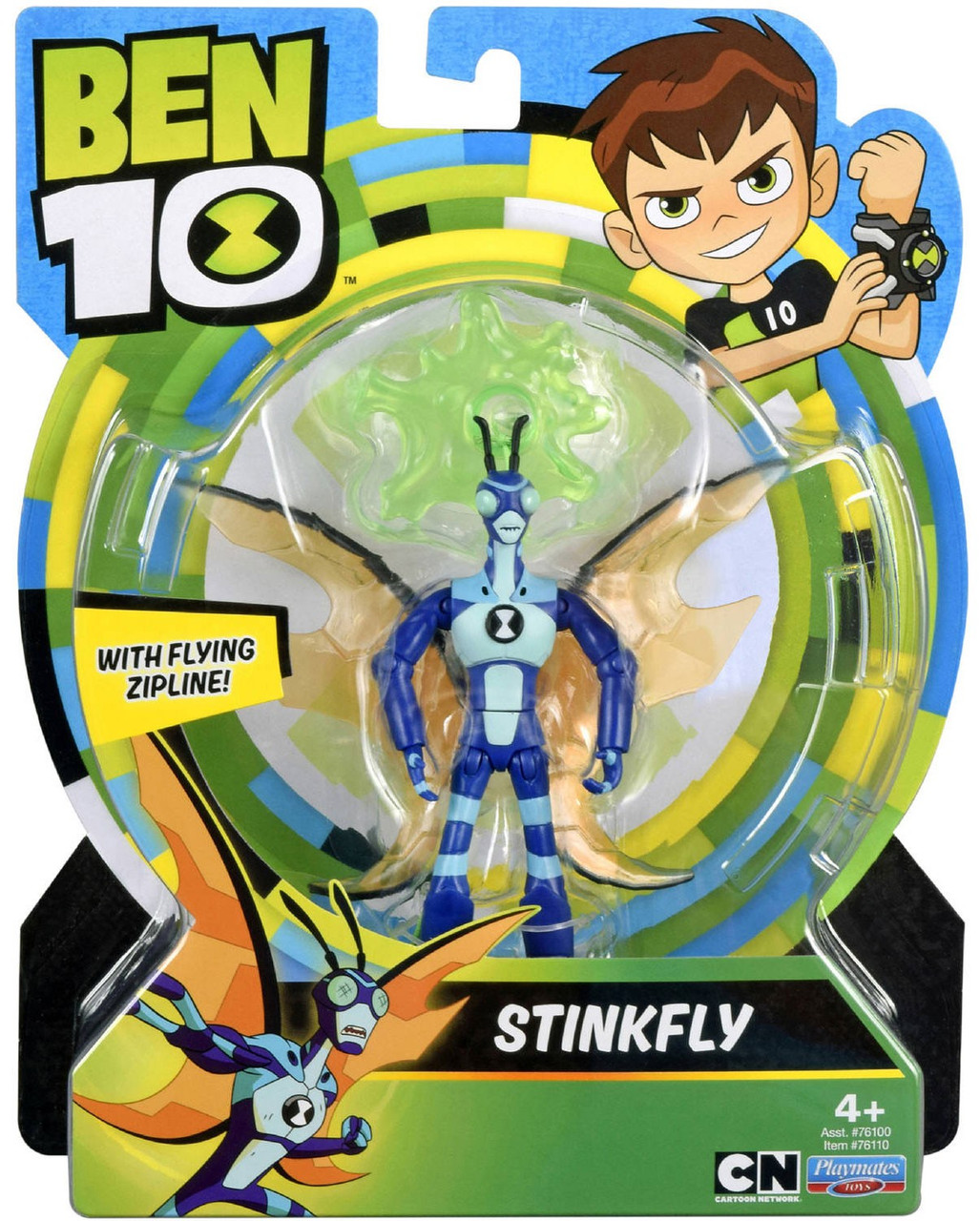 Ben 10 Basic Stinkfly 5 Action Figure Flying Zipline Playmates - ToyWiz