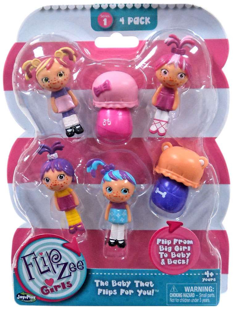 FlipZee Girls FlipZee Girls Series 1 Mini Figure 4-Pack Style 4 Jay at ...
