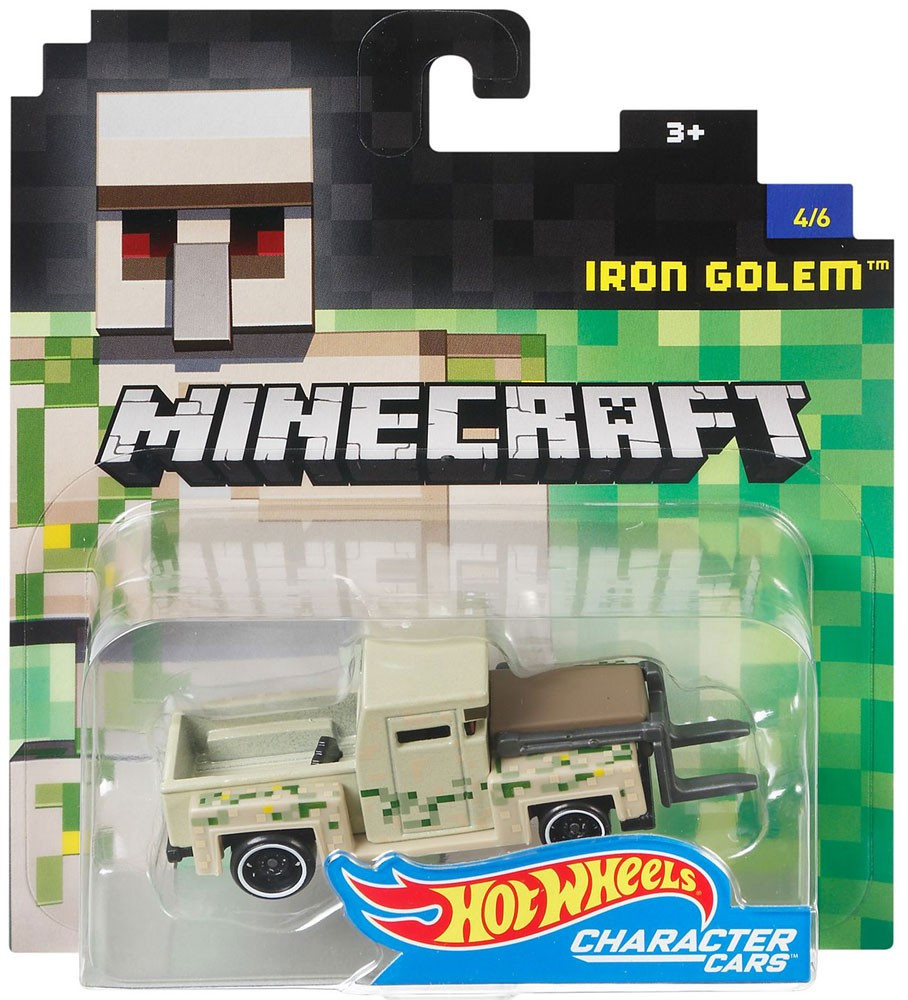 Hot Wheels Minecraft Iron Golem Vehicle Pack 2020 Hot Wheels Character ...