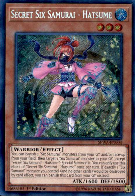 YuGiOh Spirit Warriors Single Card Secret Rare Secret Six Samurai ...