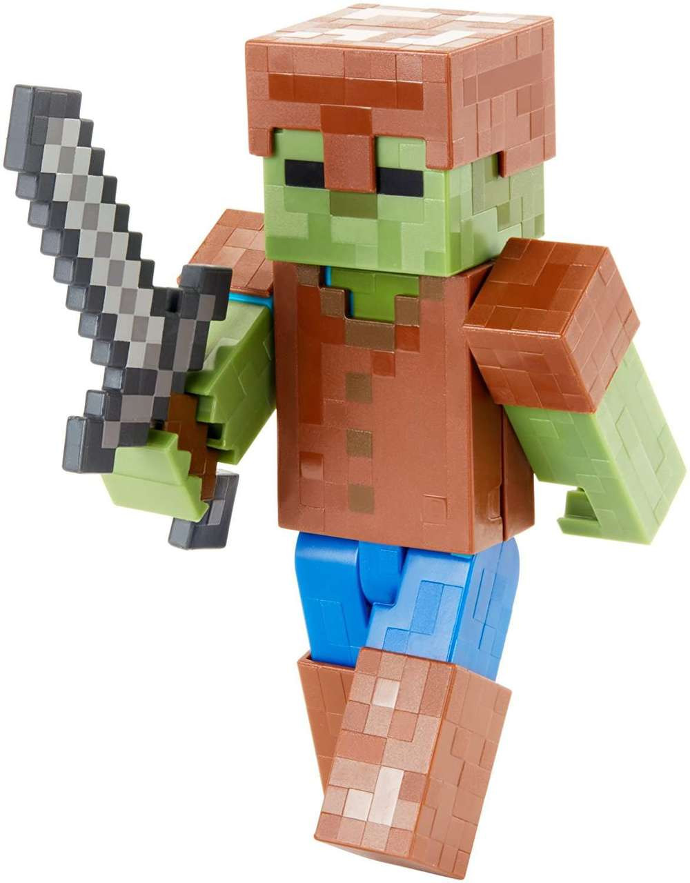 Minecraft Survival Mode Zombie in Armor 5 Action Figure Mattel Toys ...