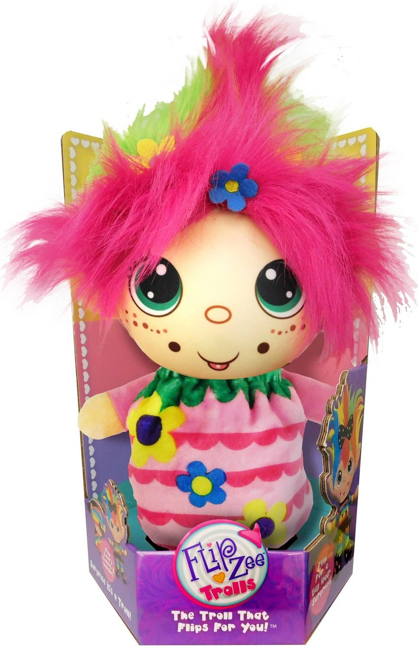 FlipZee Trolls Flower Power Plush Doll Jay at Play - ToyWiz