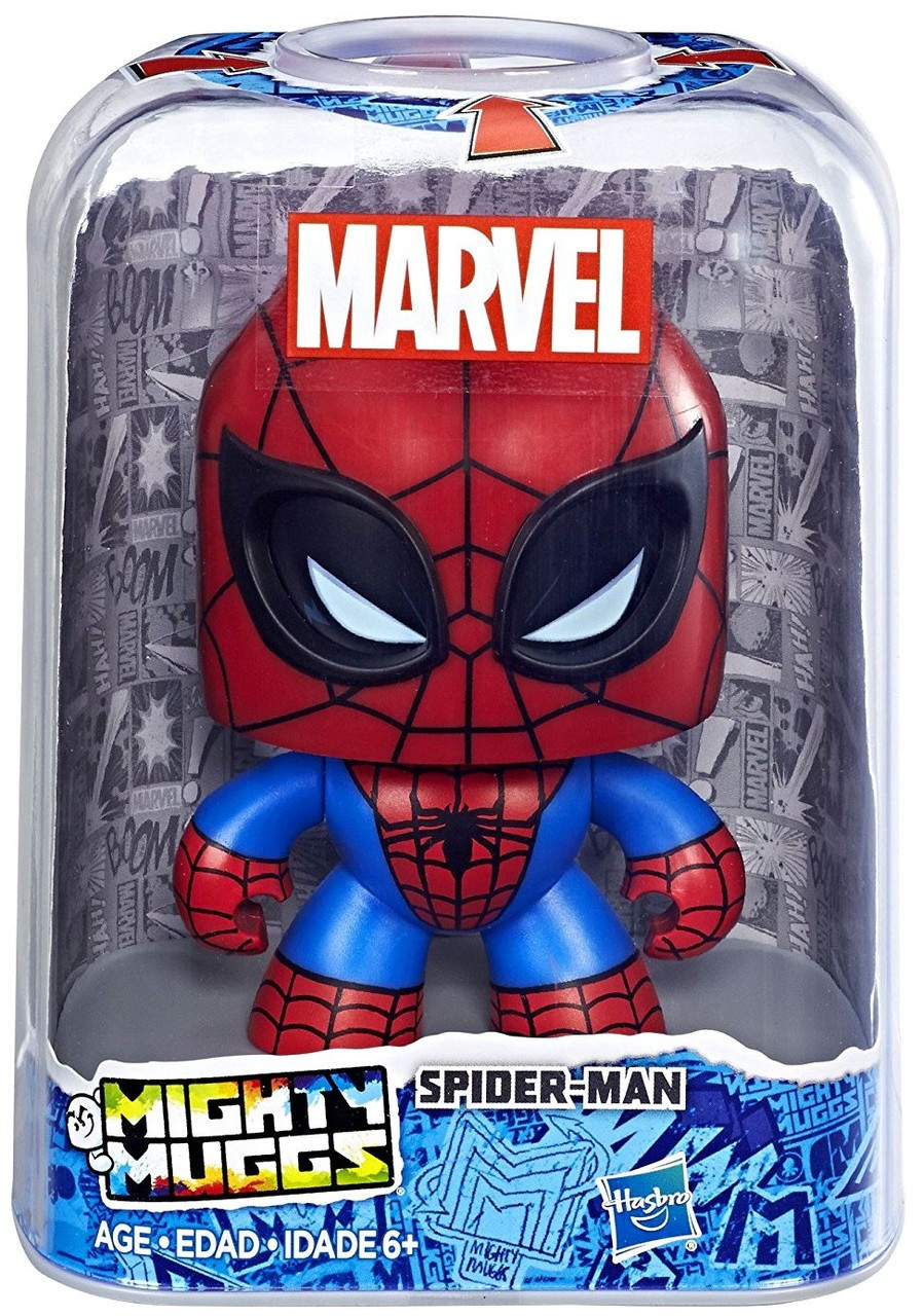 Marvel Mighty Muggs Spider-Man Vinyl Figure Hasbro Toys - ToyWiz