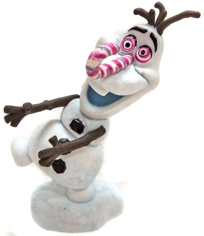 Disney Olafs Frozen Adventure Candy Cane Nose Olaf 3 PVC Figure Loose ...