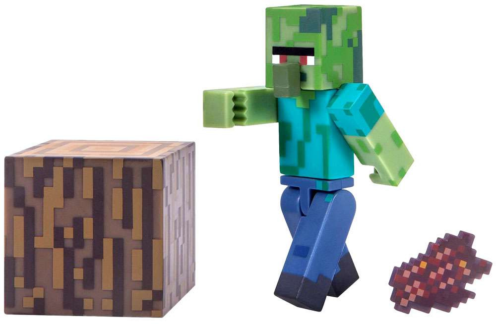 Minecraft Series 3 Zombie Villager Action Figure Set Jazwares - ToyWiz