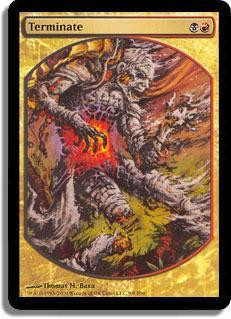 Magic The Gathering Textless Player Rewards Single Card Promo Terminate ...