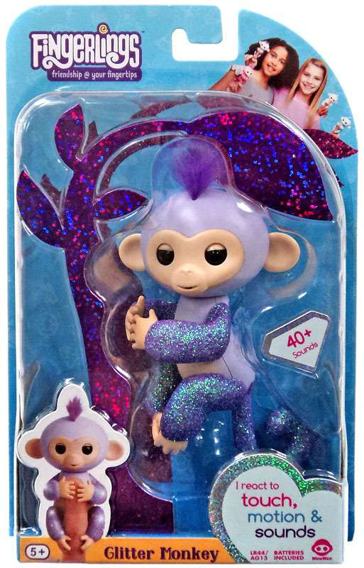 Fingerlings Glitter Monkey Kiki Figure Wowwee Toywiz
