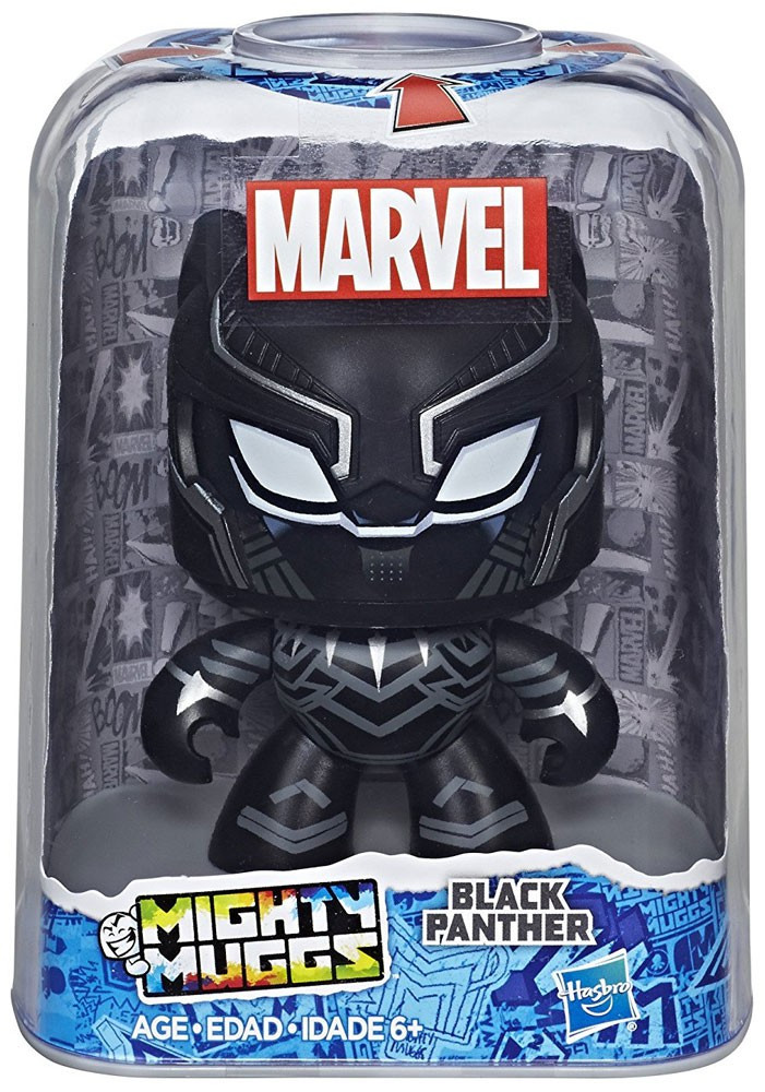 Marvel Mighty Muggs Black Panther Vinyl Figure Hasbro Toys - ToyWiz
