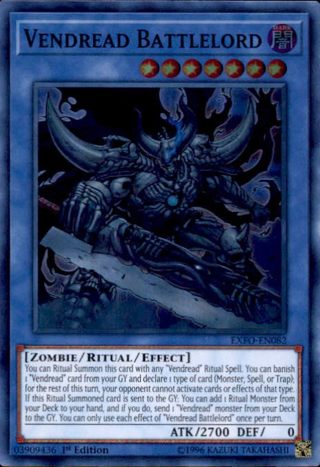 YuGiOh Extreme Force Single Card Super Rare Vendread Battlelord EXFO ...