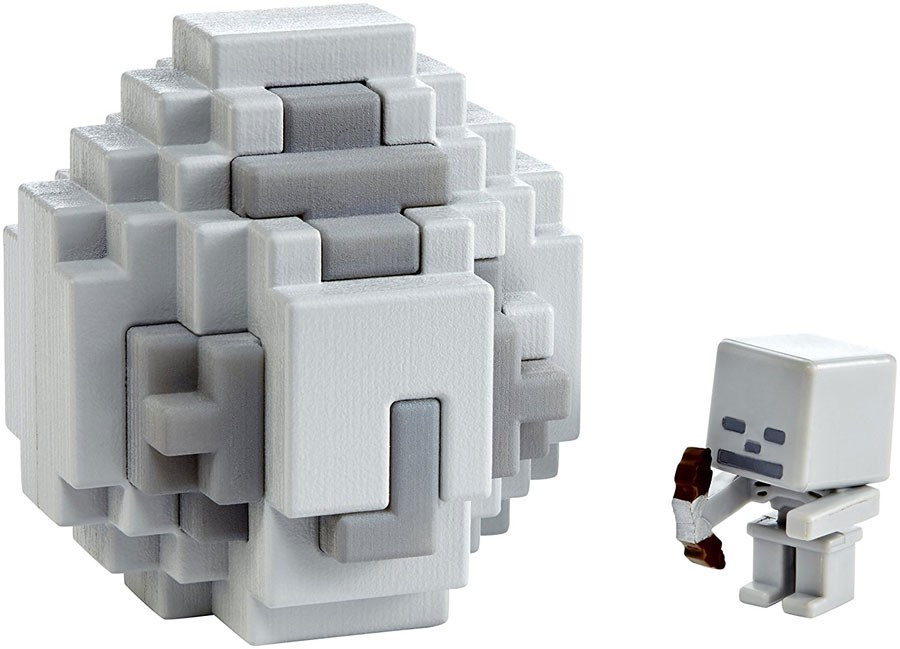Minecraft Spawn Egg Skeleton Mini Figure Mattel Toys - ToyWiz