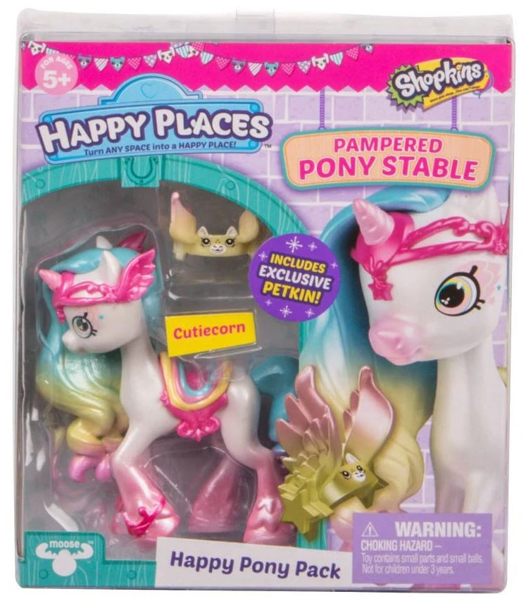 Shopkins Happy Places Season 4 Cutiecorn Happy Pony Pack Pampered Pony ...