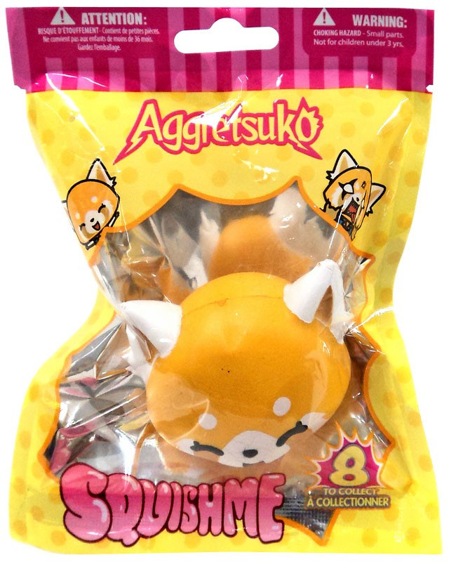 Sanrio Aggretsuko Squishme Aggretsuko Squeeze Toy Happy Just Toys - ToyWiz