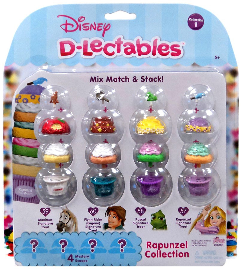 Disney D-Lectables Collection 1 Rapunzel Collection Mini Figure 4-Pack ...