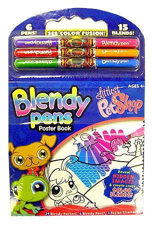 Littlest Pet Shop Blendy Pens Poster Book Activity Set Hasbro Toys - ToyWiz