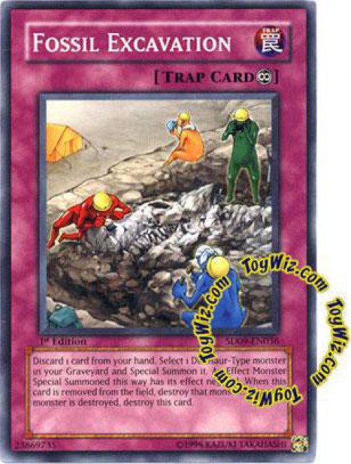 YuGiOh Structure Deck Dinosaurs Rage Single Card Common Fossil ...
