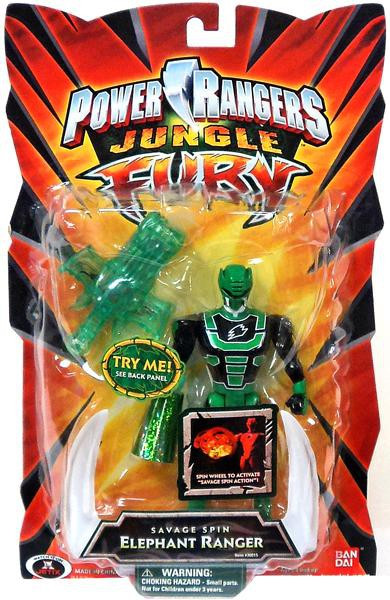 Power Rangers Jungle Fury Savage Spin Elephant Ranger Action Figure ...