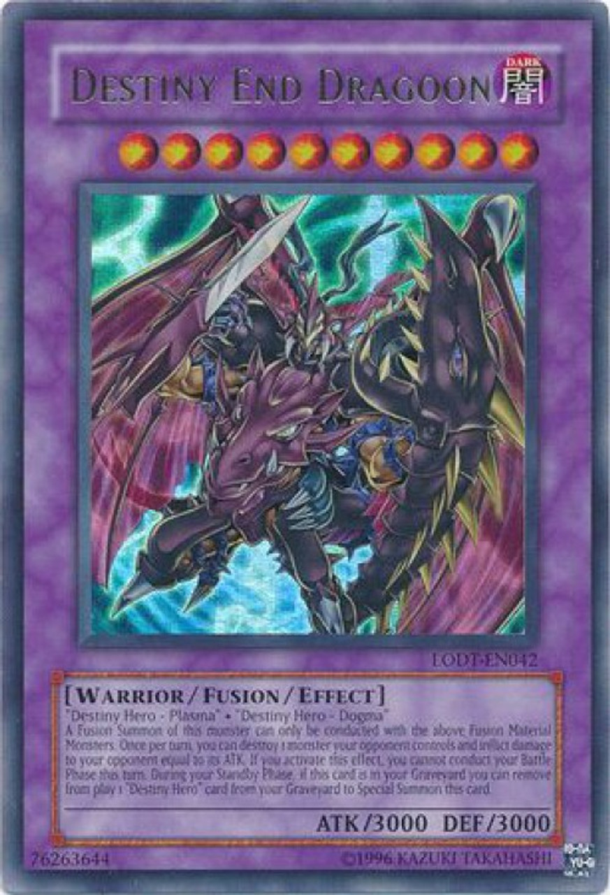 YuGiOh GX Light of Destruction Single Card Ultra Rare Destiny End Dragoon LODT-EN042 - ToyWiz