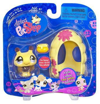 Littlest Pet Shop Portable Pets Bee Figure 656 Hive Honey Bowl Hasbro ...
