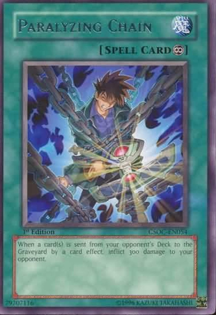 Yugioh Crossroads Of Chaos Single Card Rare Paralyzing Chain Csoc En054